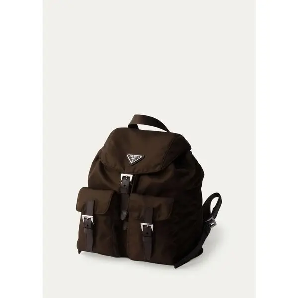 Prada Small Buckle Flap Nylon Backpack - F0038 Bruc