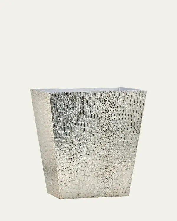 LABRAZEL Crocodile Silver Wastebasket