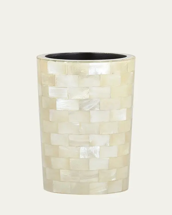 LABRAZEL White Agate Brush Holder - Opalescent Ivory