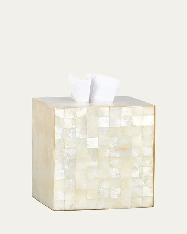 LABRAZEL Capiz Tissue Box Cover - Ivory