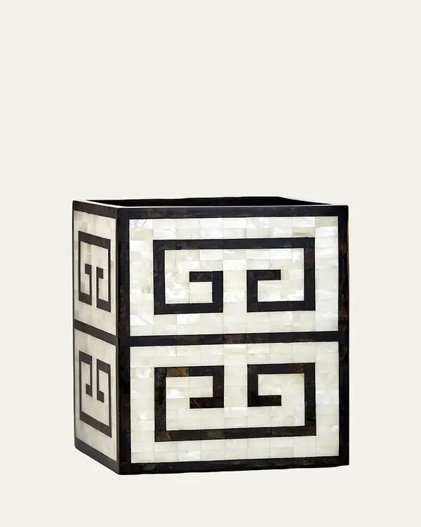 LABRAZEL Greek Key Wastebasket