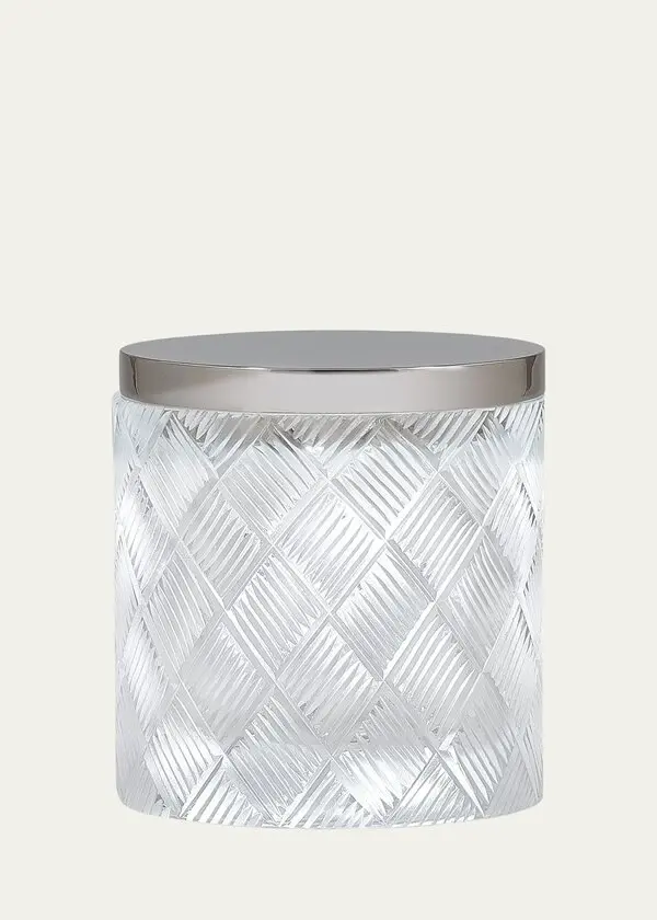LABRAZEL Basket Weave Canister - Clr/frost/chrome