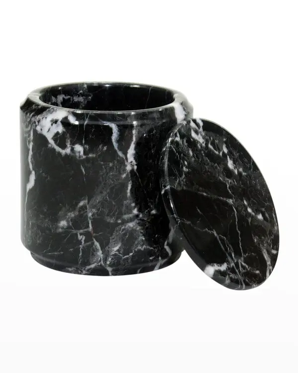 MARBLE CRAFTER Eris Collection Marble Canister - Black Zebra