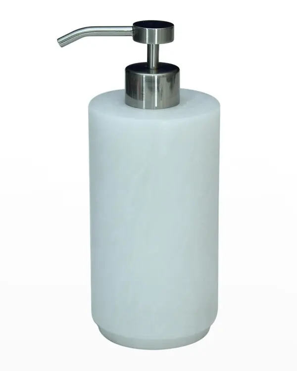MARBLE CRAFTER Eris Collection Marble Soap Dispenser - Pearl White