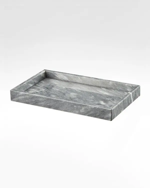 MARBLE CRAFTER Eris Collection Small Vanity Tray - Cloud Gray
