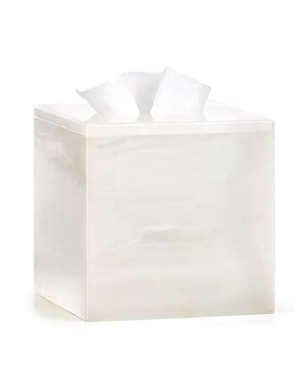 LABRAZEL Hielo Onyx Wastebasket - White