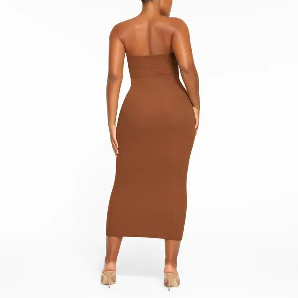 Skims Fits Everybody Long Slip Dress - Bronze | Editorialist