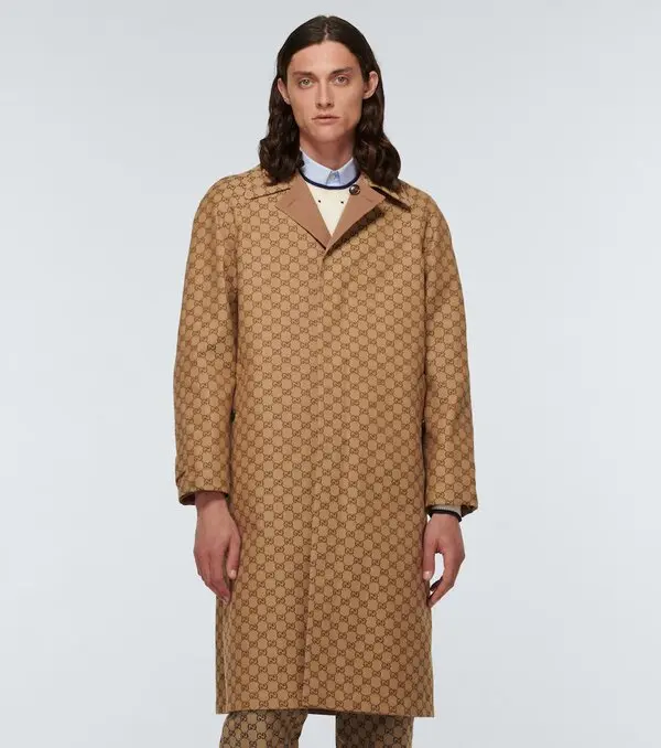 Gucci Gg Trench Coat - Brown | Editorialist