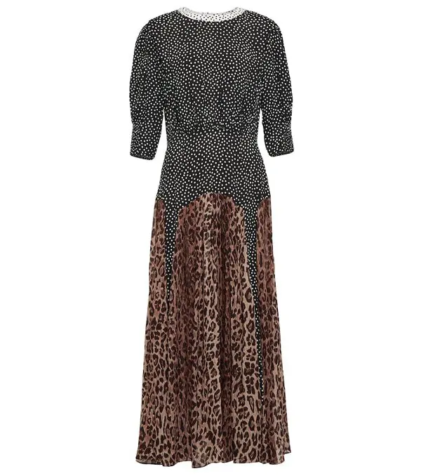 Rixo Meg Printed Midi Dress