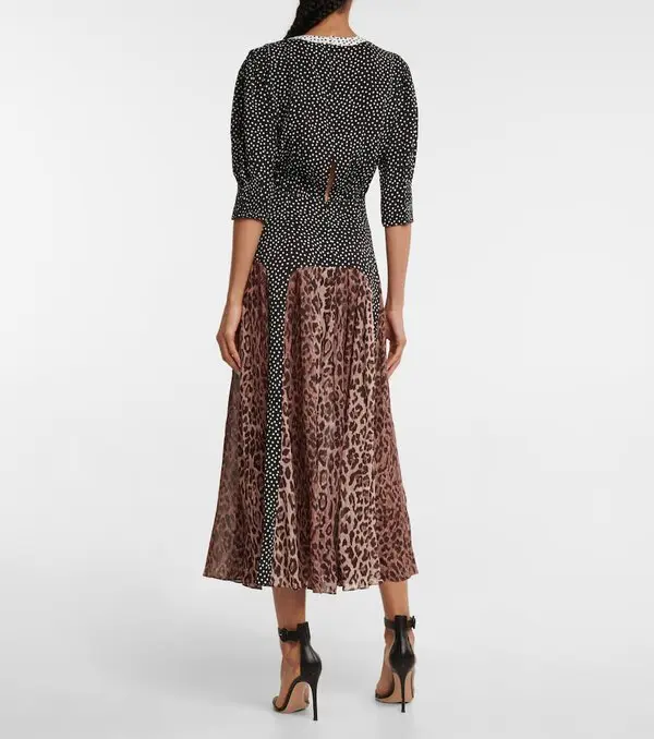 Rixo Meg Printed Midi Dress