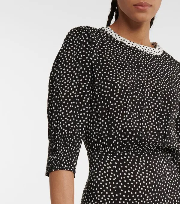 Rixo Meg Printed Midi Dress