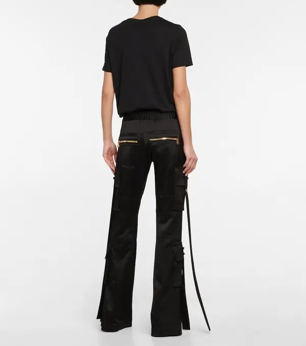 Balmain Satin Cargo Pants