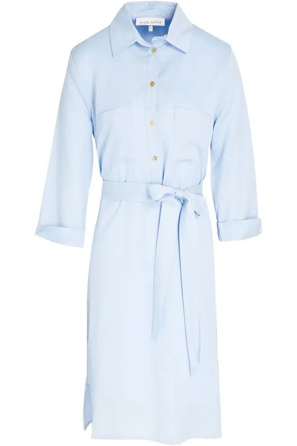 Heidi Klein Tencel Shirt Dress - Light Blue