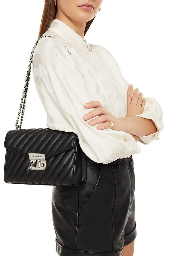 Michael Kors Quilted Shoulder Bag - Black