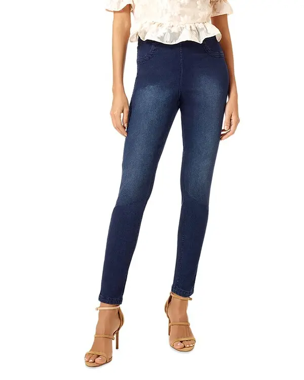 Hue Reversible Denim Leggings - Deep Blue