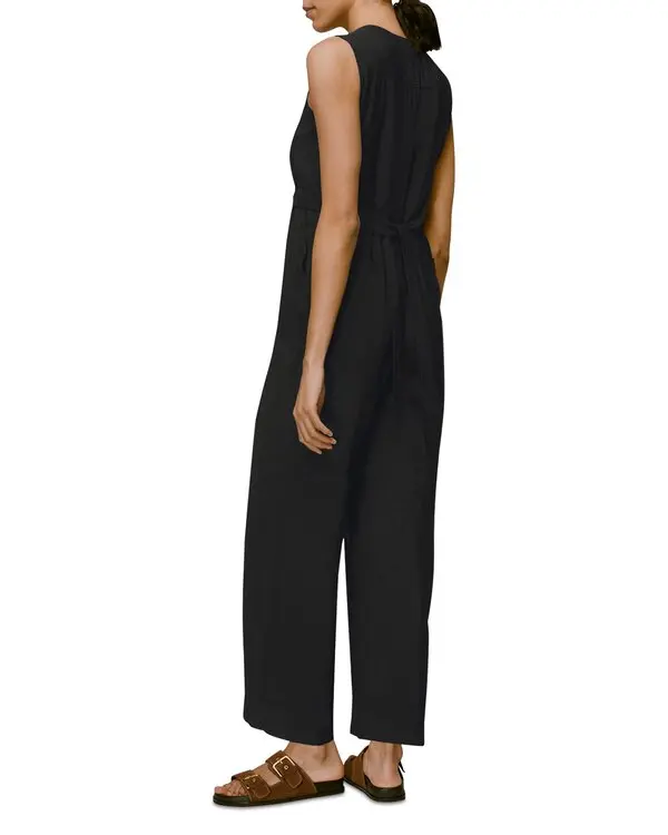Whistles Josie Zip Front Jumpsuit - Black