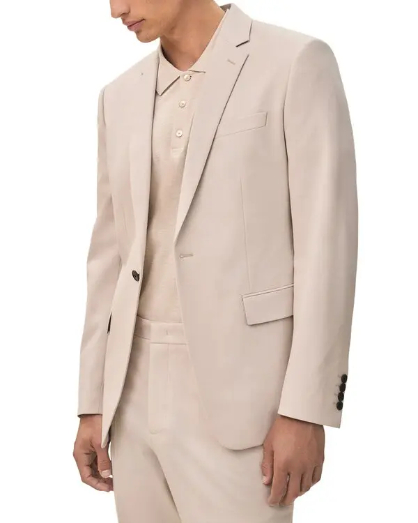 Theory Clinton Precision Ponte Slim Fit Blazer - Putty