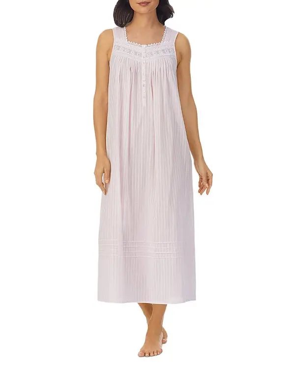 Eileen West Dobby Stripe Cotton Ballet Nightgown - Blush