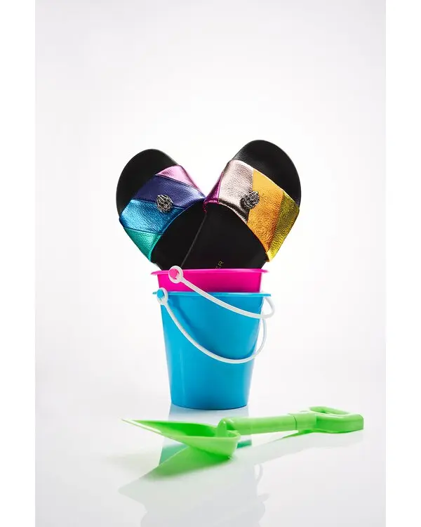Kurt Geiger Meena Eagle Slide Sandals - Open Miscellaneous