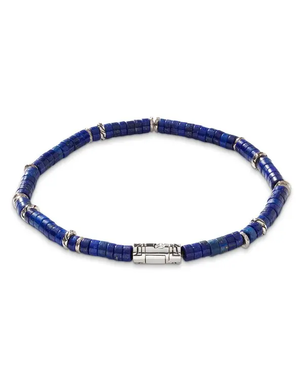 John Hardy Sterling Lapis Lazuli Bead Bracelet - Blue