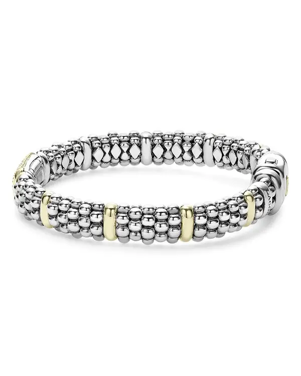 Lagos 18k Yellow Gold & Sterling Silver Link Bracelet