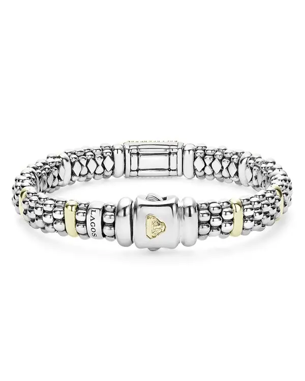 Lagos 18k Yellow Gold & Sterling Silver Link Bracelet
