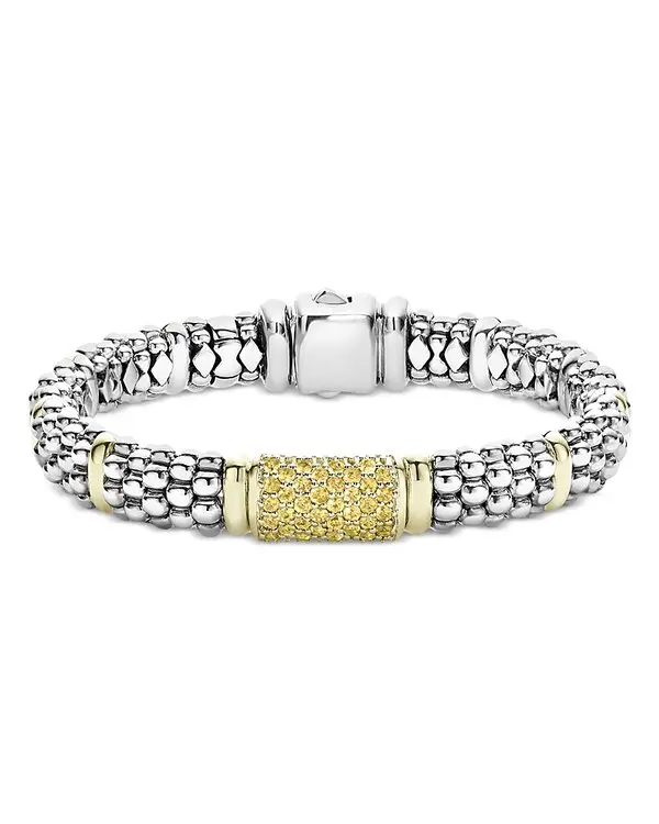 Lagos 18k Yellow Gold And Sterling Silver Link Bracelet - Yellow/silver
