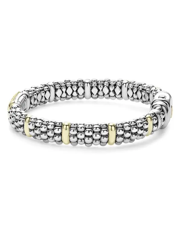 Lagos 18k Yellow Gold And Sterling Silver Link Bracelet - Yellow/silver