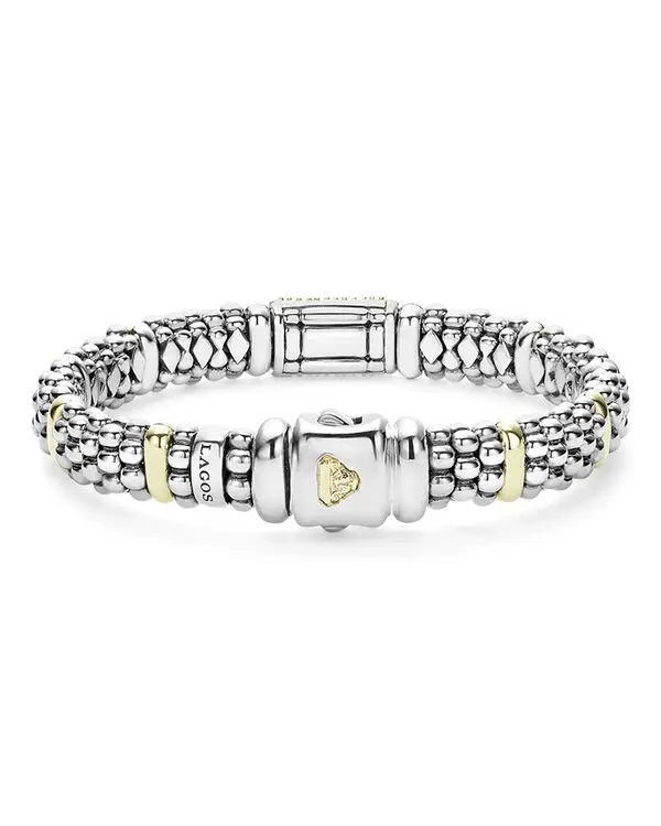 Lagos 18k Yellow Gold And Sterling Silver Link Bracelet - Yellow/silver