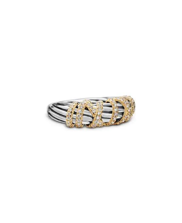David Yurman Helena Diamond Ring In 18k Gold - White/silver