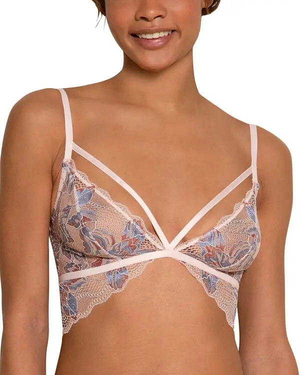Cosabella Paradiso Floral Lace Bralette - Pink Lilly