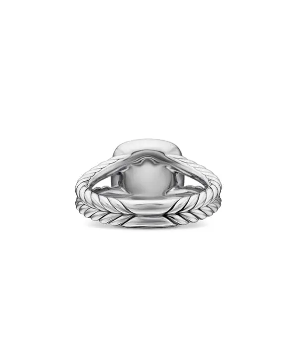 David Yurman Sterling Petite Albion Pave Diamond Ring - Silver