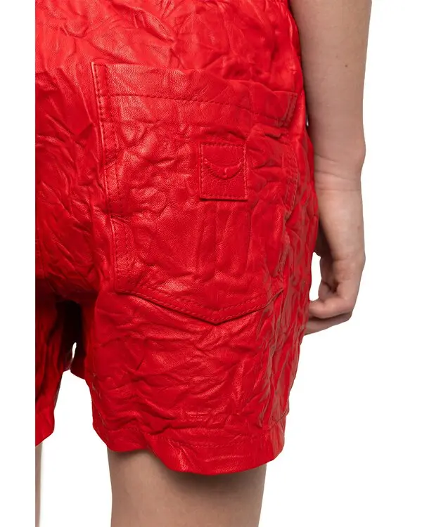 Zadig&Voltaire Crinkled Leather Shorts - Love
