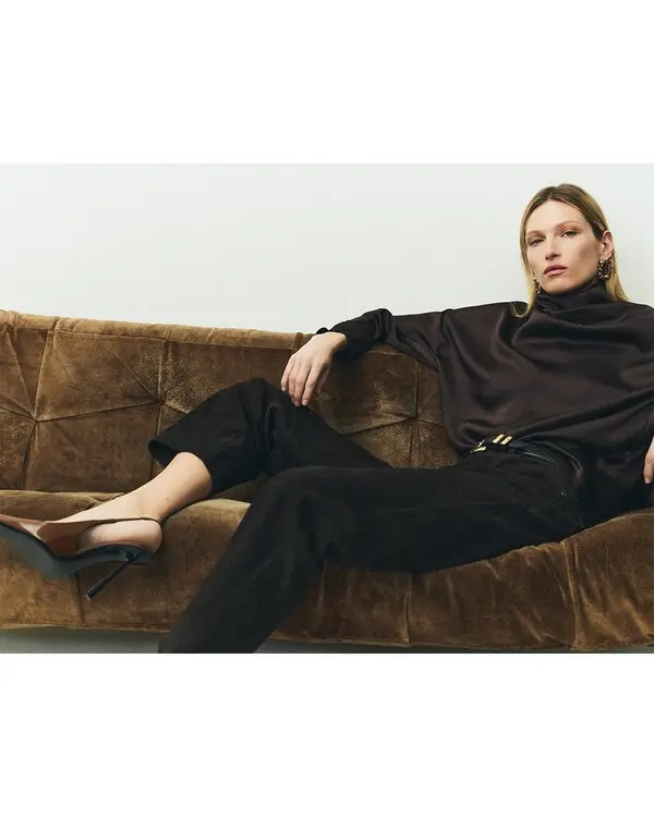 Citizens Of Humanity Miro Suede High Rise Relaxed Jeans - Chocolate