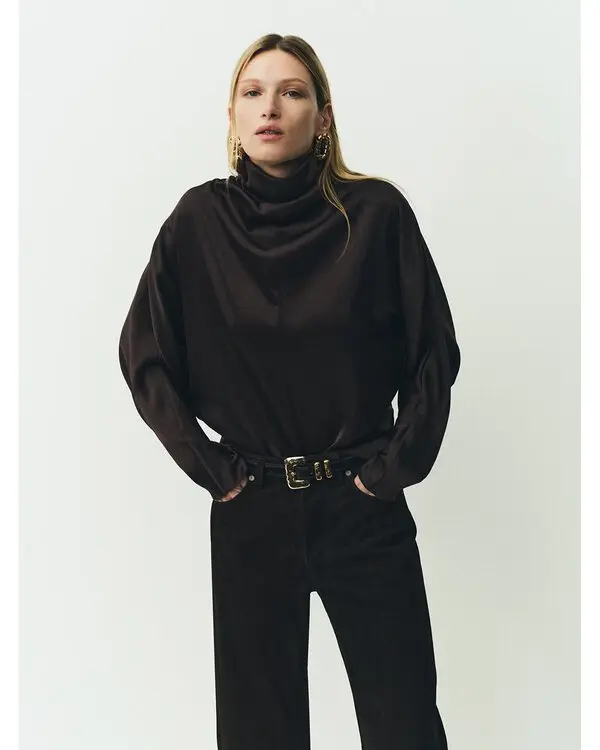 Citizens Of Humanity Miro Suede High Rise Relaxed Jeans - Chocolate