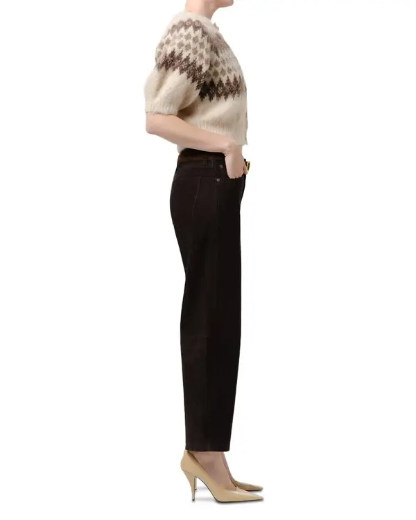 Citizens Of Humanity Miro Suede High Rise Relaxed Jeans - Chocolate