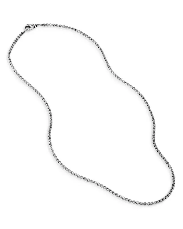David Yurman Titanium And Stainless Steel Chain Necklace - Silver
