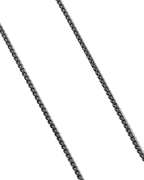 David Yurman Stainless Steel Small Box Chain Necklace - Silver