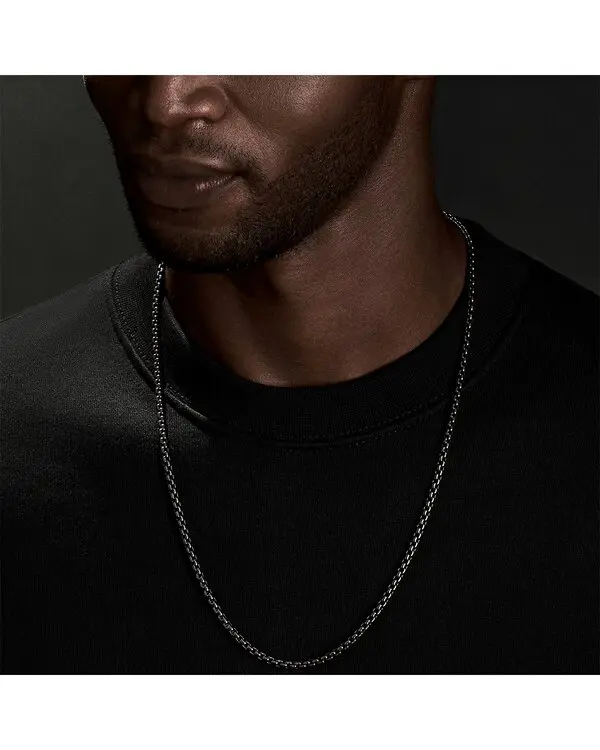 David Yurman 4mm Box Chain Necklace - Silver