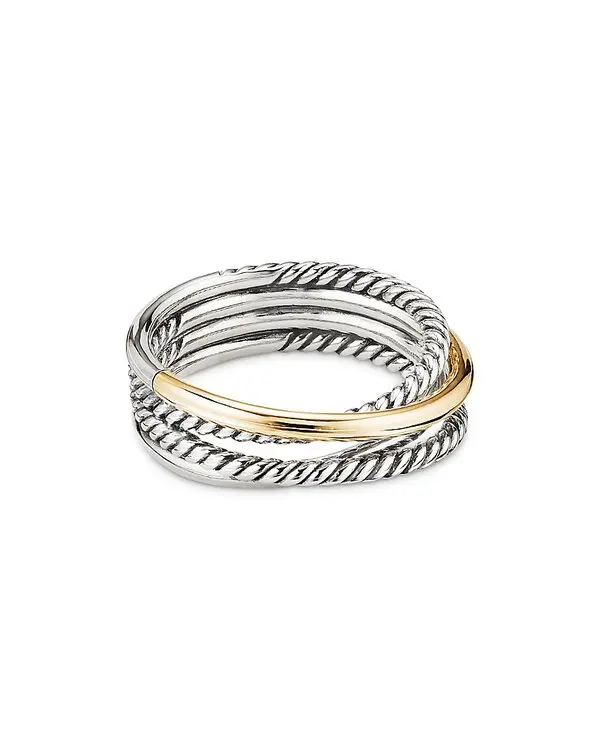 David Yurman Crossover Narrow Ring - Gold/silver