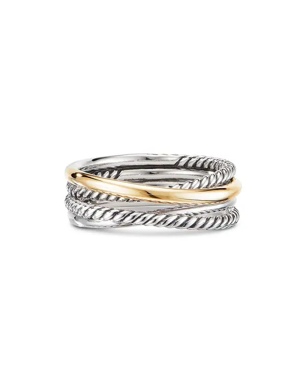 David Yurman Crossover Narrow Ring - Gold/silver