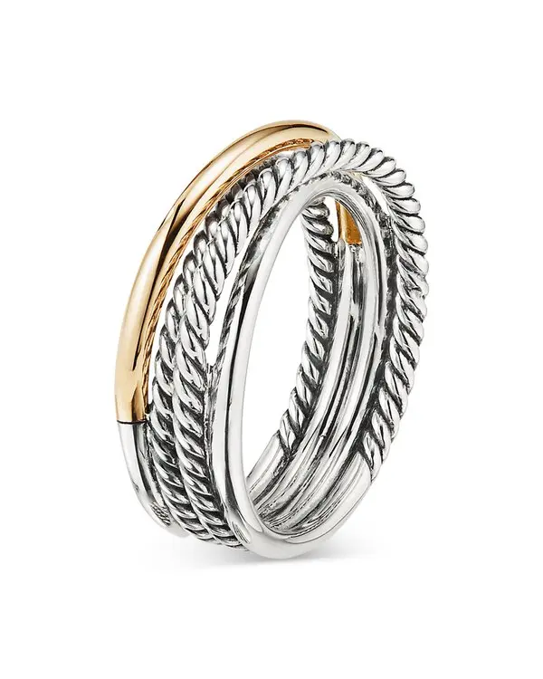 David Yurman Crossover Narrow Ring - Gold/silver