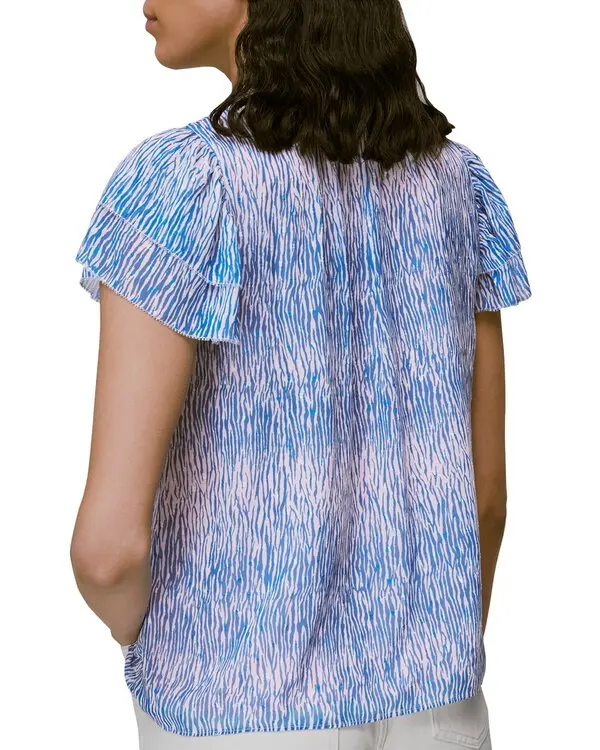 Whistles Woodland Animal Print Blouse