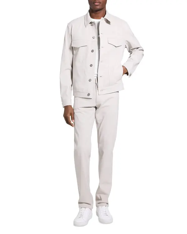 Theory River Jacket In Neoteric Twill - Silver Cloud