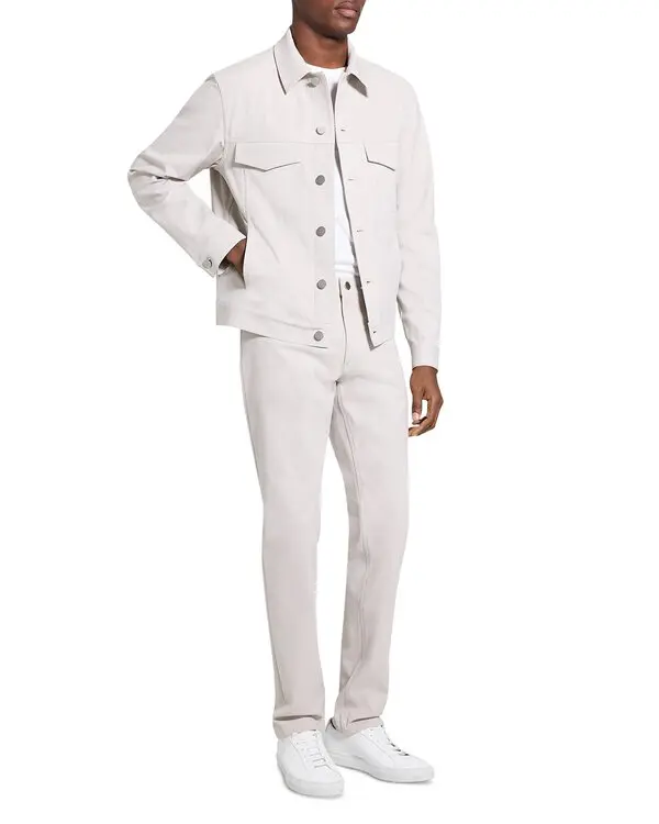 Theory River Jacket In Neoteric Twill - Silver Cloud
