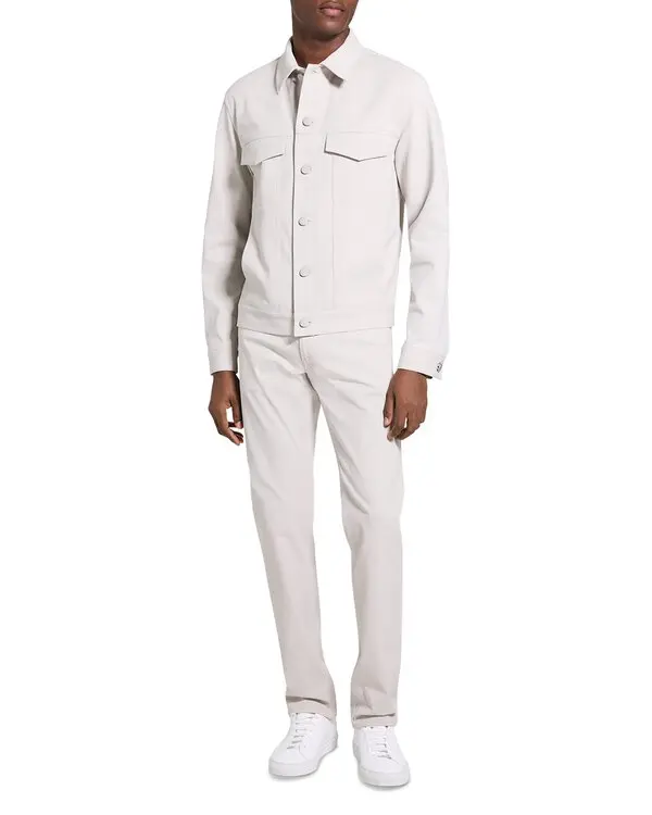 Theory River Jacket In Neoteric Twill - Silver Cloud