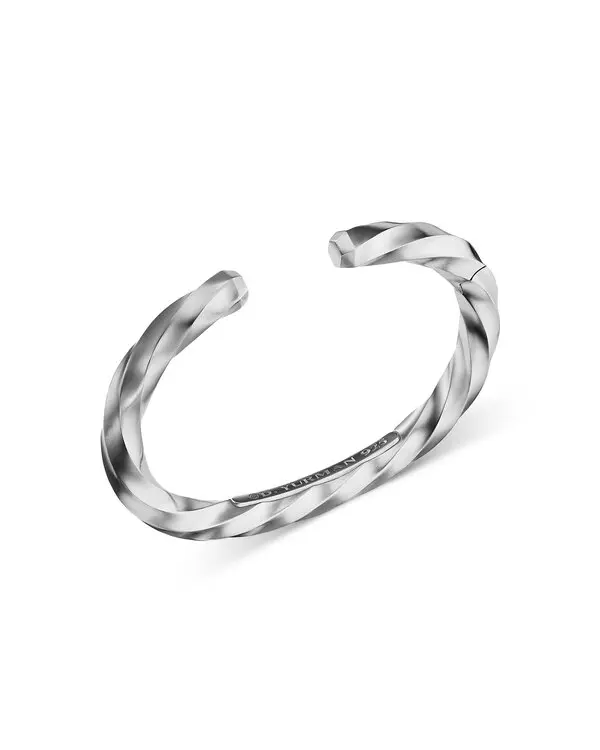 David Yurman Cable Edge Cuff Bracelet - Silver