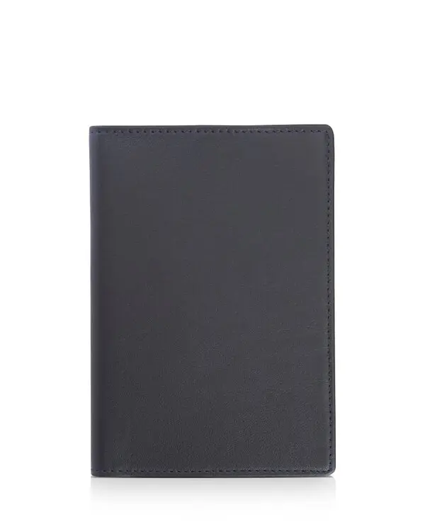 ROYCE NEW YORK Leather Rfid-blocking Protective Passport Case - Blue