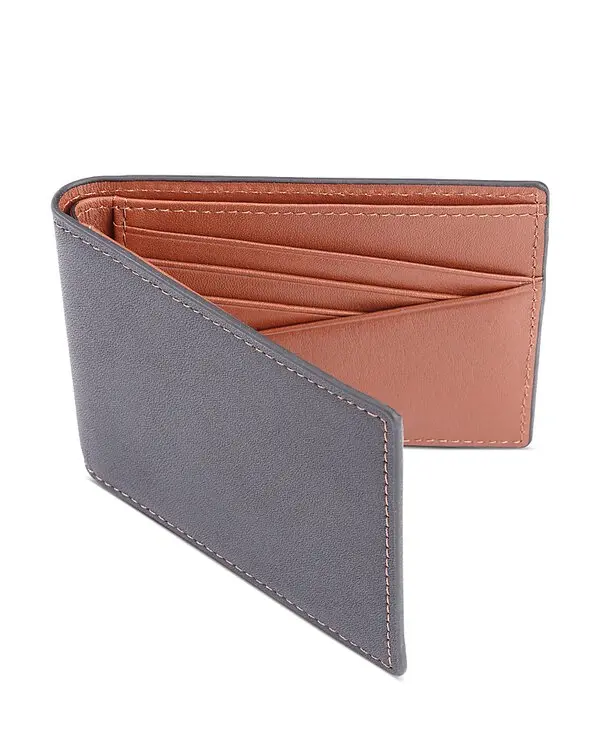 ROYCE NEW YORK Leather Rfid-blocking 100 Step Wallet - Black/tan