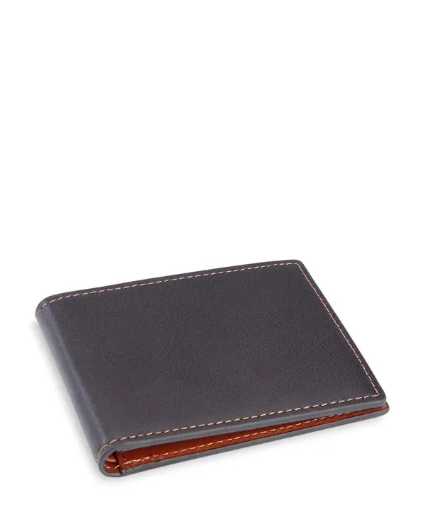 ROYCE NEW YORK Rfid-blocking Leather Wallet - Black/tan